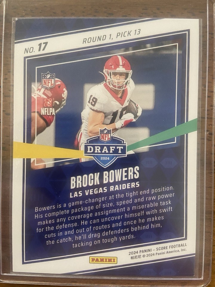 2024 Panini Score Brock Bowers NFL Draft RC #17 | eBay