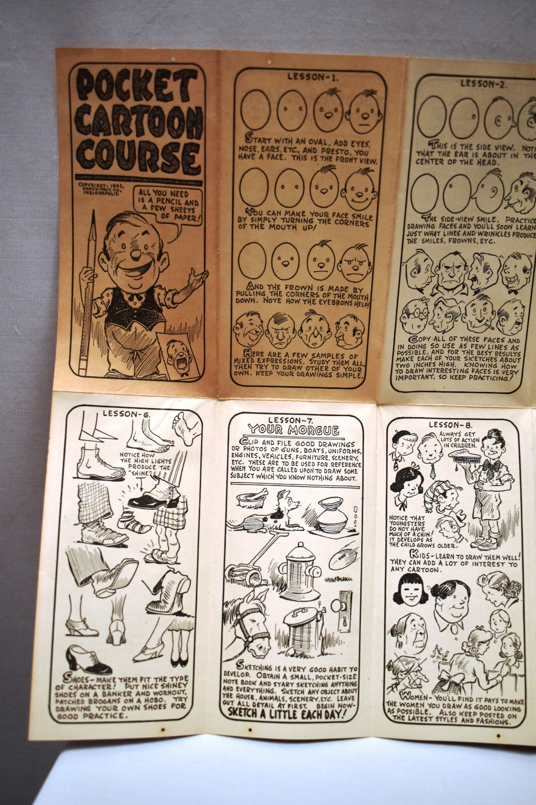 Vintage Pocket Cartoon Course" From The "Snack-Pack" Company Of ...