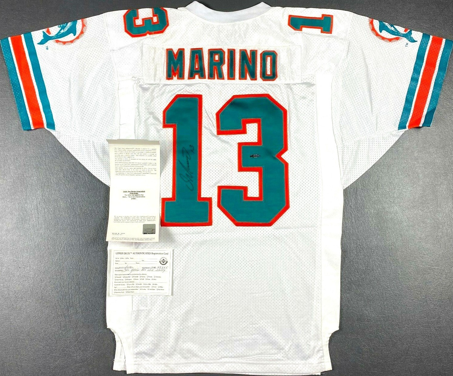 Dan Marino signed autograph Miami Dolphins 1996 authentic Wilson game ...