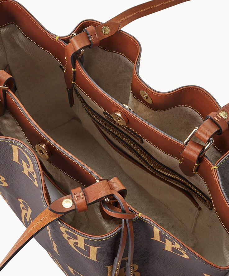 Dooney & Bourke Monogram Small Flynn Brown Tmoro Color | eBay