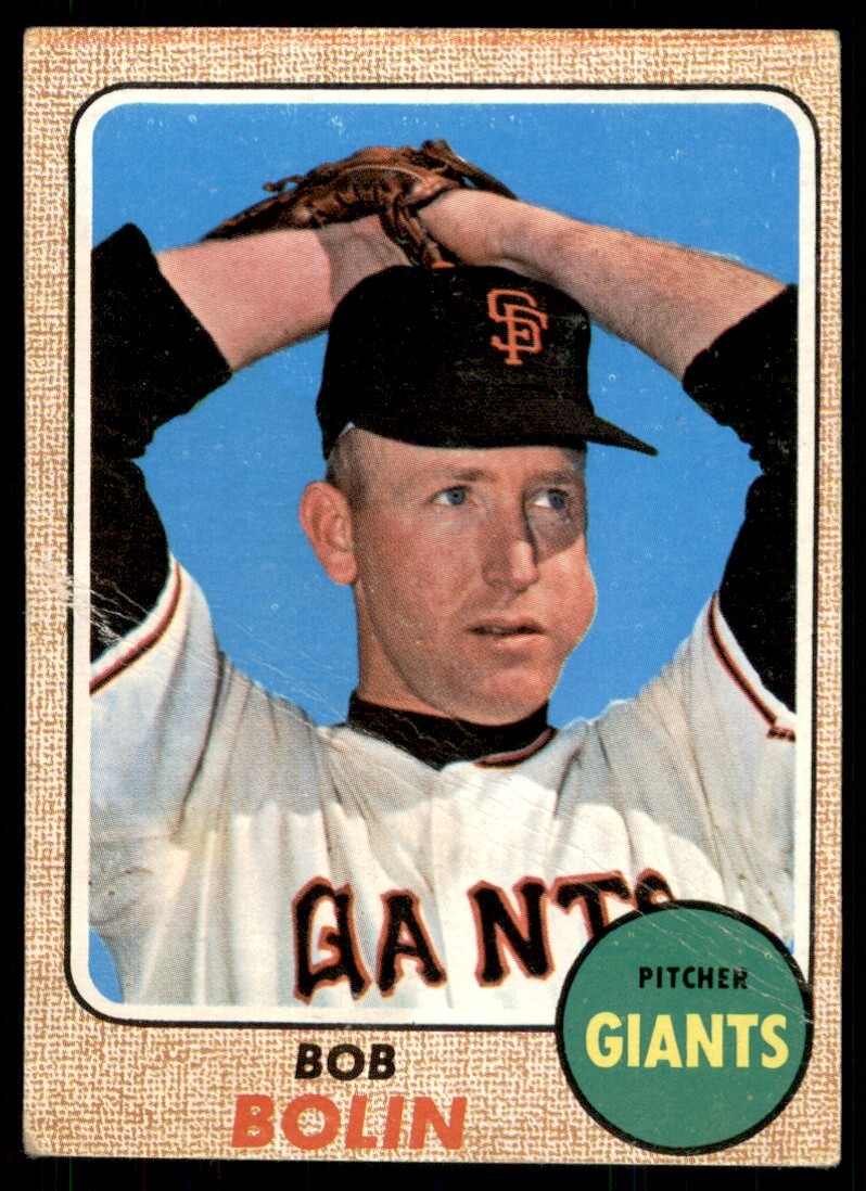 1968 TOPPS BOB BOLIN SAN FRANCISCO GIANTS #169 VG/EX | eBay