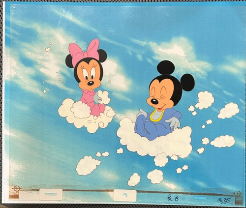 Disney Babies Pampers Diaper Commercial Prod Cel Mickey & Minnie | eBay
