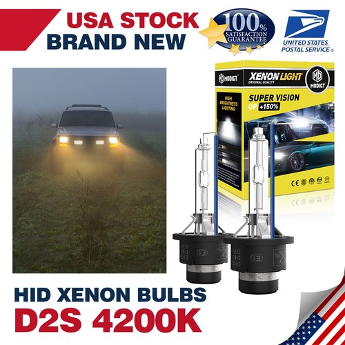 2PCS D2S Headlight Bulb Replace HID Xenon warm White 4200K Conversion ...
