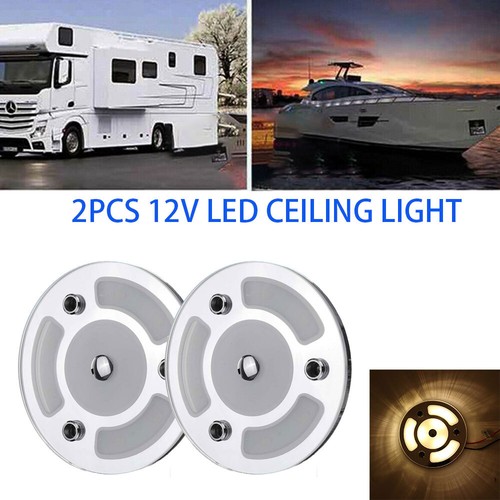 2PCS 12V LED Ceiling Light Touch Switch Dimmable For Caravan Campervan ...