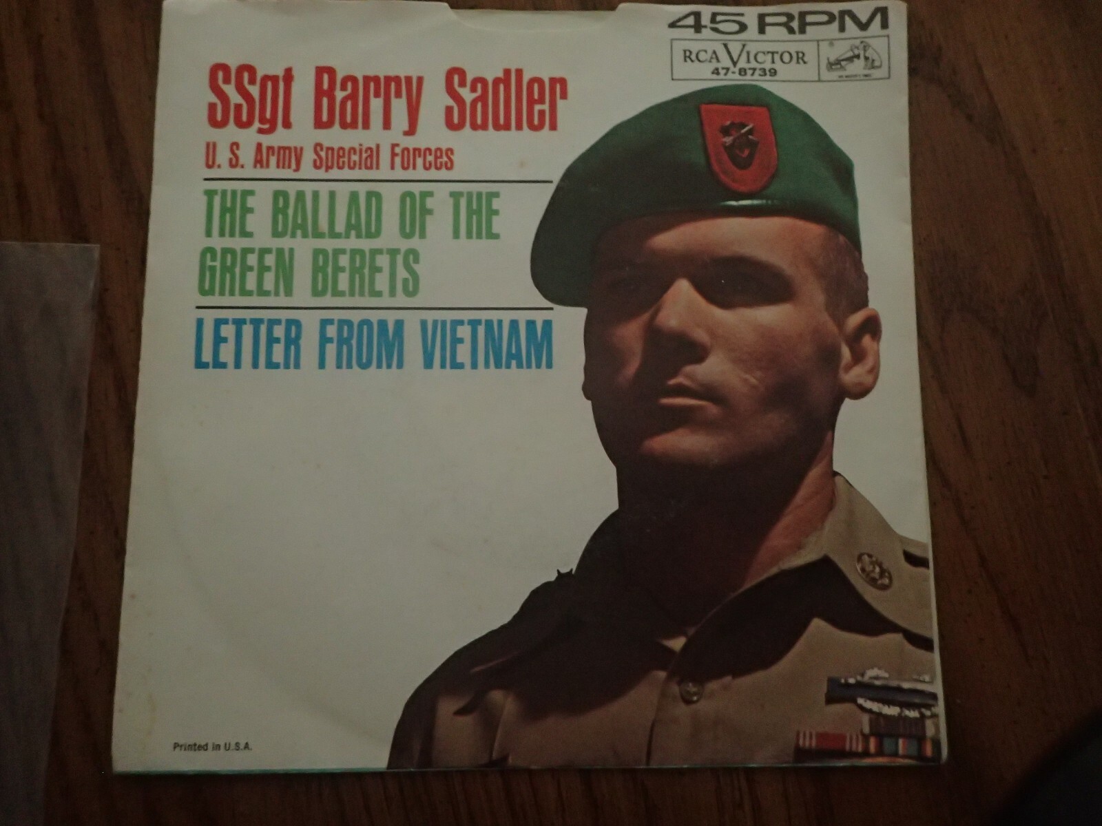 SSgt BARRY SADLER: The Ballad Of The Green Berets RCA Victor 47-8739 ...