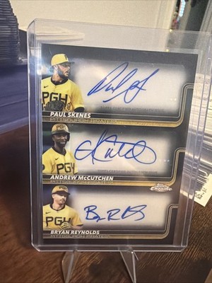 2025 Topps Chrome Update PIRATES Triple Auto 1/10 PAUL SKENES MCCUTCHEN ...