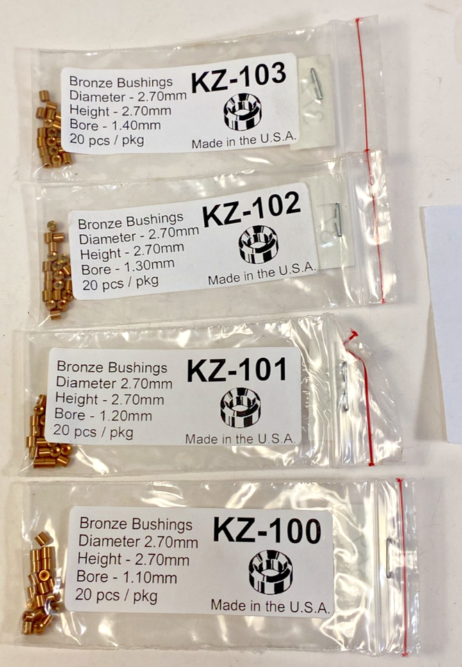 Bronze Clock Bushings Lot KZ-100-101-102-103 (80) Count 4 Packs Lot#7 ...