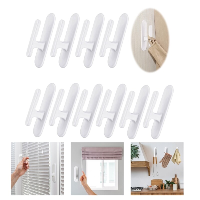 Window Blind Cord Cleats Adhesive Hooks Window Curtain String Holder ...