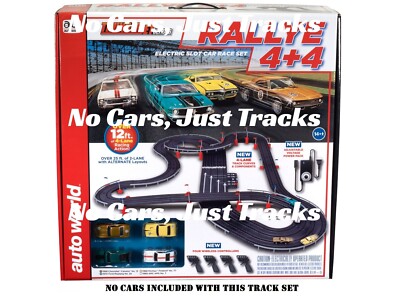 Auto World NO CARS Rallye 4x4 Four Lane 12' Slot Car Set Wireless ...