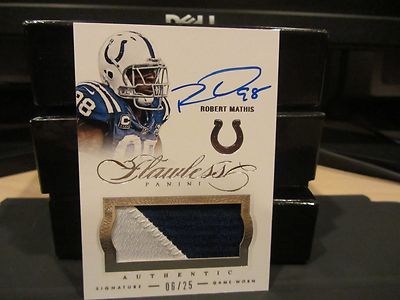 Panini Flawless Silver On Card Autograph Jersey Colts Robert Mathis 06/ ...