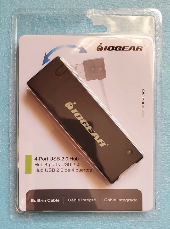 NEW IOGEAR GUH285W6 4-port Hi-Speed USB 2.0 Hub - 4 x 4-pin Type A ...