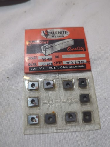Hard To Find Valenite Carbide Inserts Qty 10 Mod. 300-a-249-20 VC-83 ...