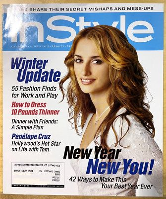 PENELOPE CRUZ - InStyle Mag Jan 2002 - LIKE NEW - Name covered | eBay