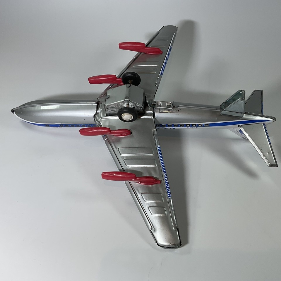 Vintage HAJI Battery Op Pan American Tin Toy Clipper N801PA Jet ...
