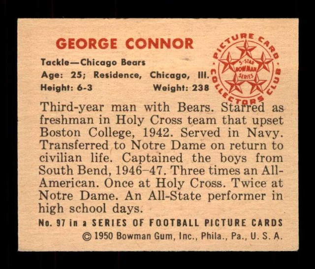 1950 Bowman - #97 George Connor for sale online | eBay