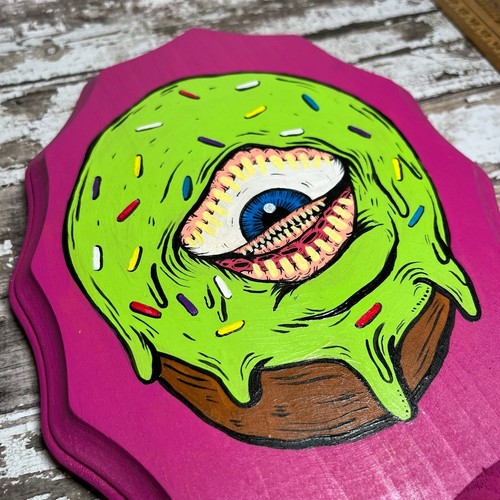 Street Artist Elloo Original Donut Painting | eBay