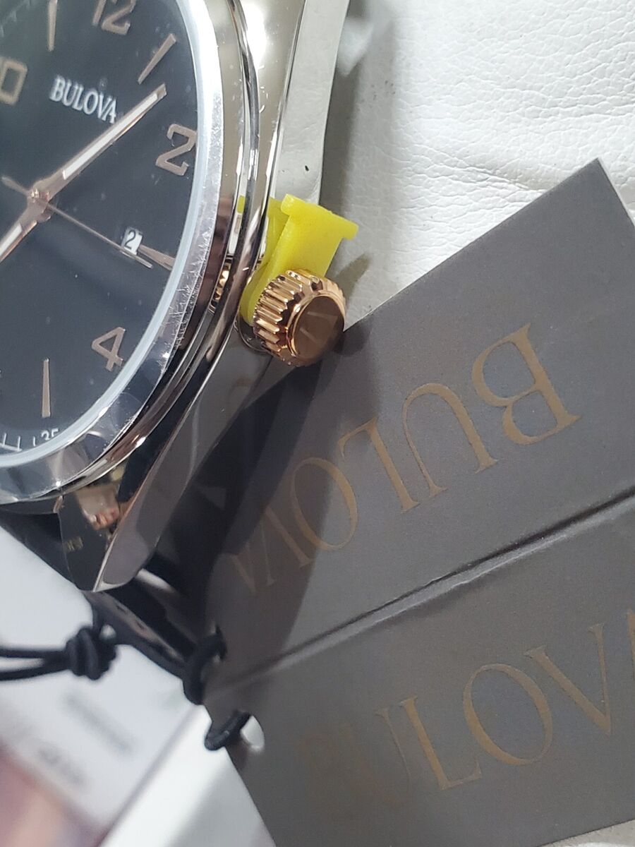 Bulova Men's Classic Calendar Quartz Luminous Black Leather Bulova Men's Classic Calendar Quartz Luminous Black Leather