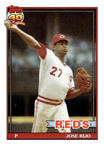 1991 Topps #493 Jose Rijo - Cincinnati Reds | eBay