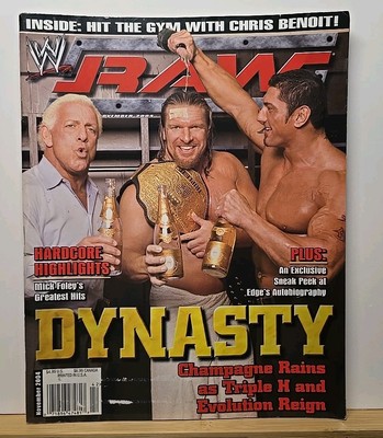 WWE Raw Magazine November 2004 Ric Flair Triple HHH Batista, Chris ...