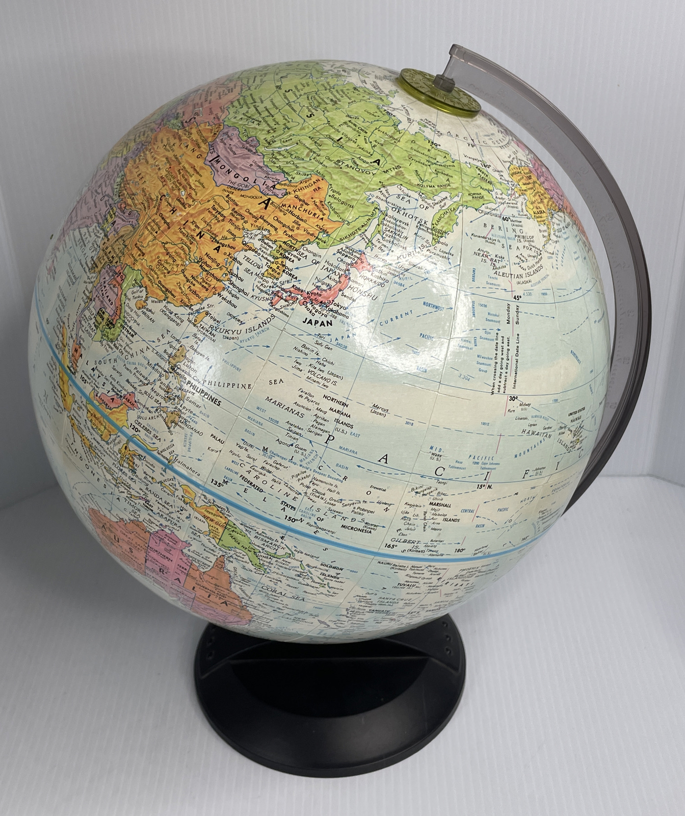 Vintage Replogle Globemaster Legend 12 Inch World Globe Raised Relief ...