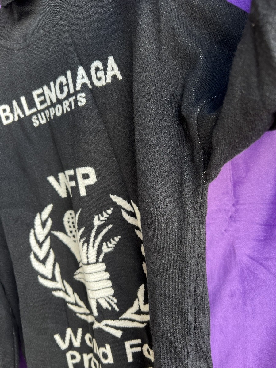 Balenciaga Black Wool Turtleneck World Food Programme Sz 34 Balenciaga Black Wool Turtleneck World Food Programme Sz 34