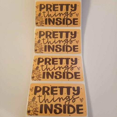 100 Pretty Things Inside Shipping Labels Thermal Packaging Stickers 2. ...