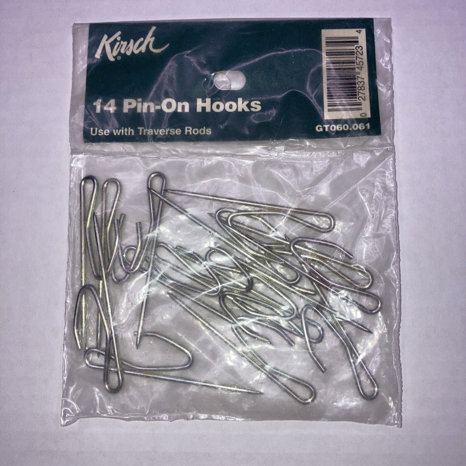 14 Kirsch Drapery Hooks Pin On For Hanging Traverse Curtain Rods 2.75 ...