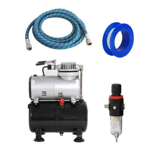 Portable Airbrush Air Tank Compressor Regulator Filter Hose 3L Tank 1/5 ...