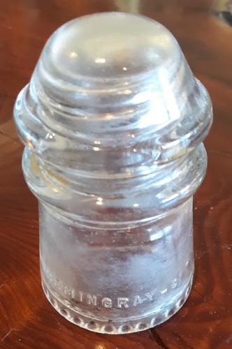 Vintage Hemingray 9 Made in USA 15-42 Clear Glass Electrical Insulator ...