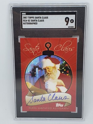 2007 Topps Santa Claus #SCA-SC Santa Claus Auto SGC 9 Mint w/Auto C5 | eBay
