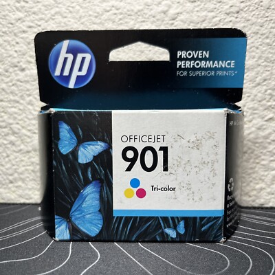 New Genuine HP 901 Color Ink Cartridge Officejet 4500 4500 Exp March ...