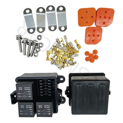 3 Way Car Relay Fuse Box Fuse Holder With 5-Pin 40A Relays 10A 15A 30A ...