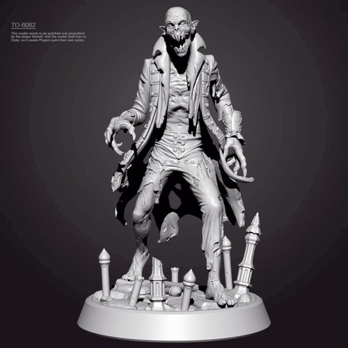 1/24 resin figure model kit Evil Adventurer Blood Demon 3D Printing ...