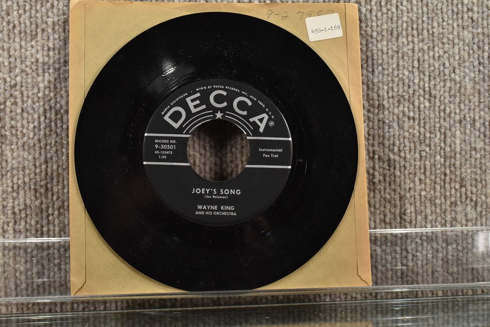 Wayne King And His Orchestra "Joey's Song / King's Bones" Decca 7" 1957 ...