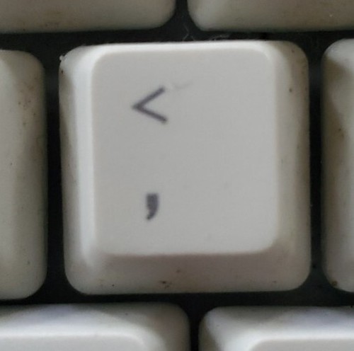 Left Arrow Comma Key Only For Micro Innovations Keyboard Replacement ...
