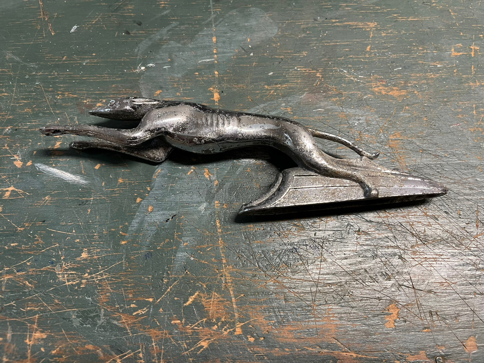 Badger 1930s FORD GREYHOUND HOOD ORNAMENT Box RADIATOR CAP MASCOT ...