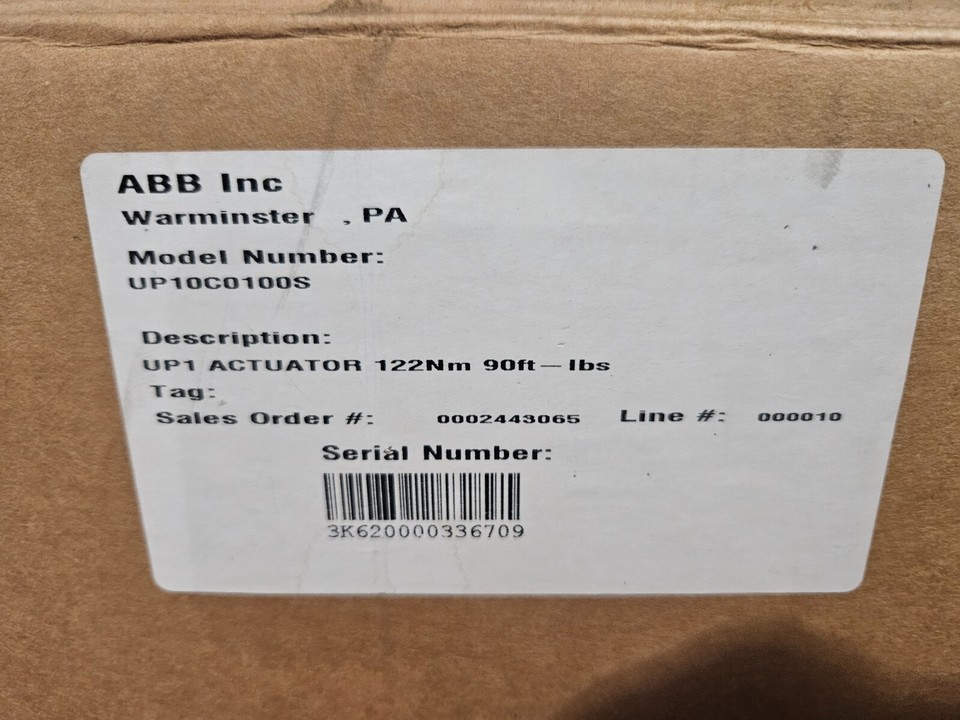 ABB UP10C0100S Rotary Actuator & fail safe positioner | eBay
