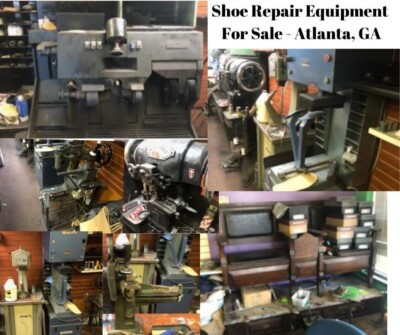 Shoe Repair Equipment - (10 machines total + shoe shine stand included ...
