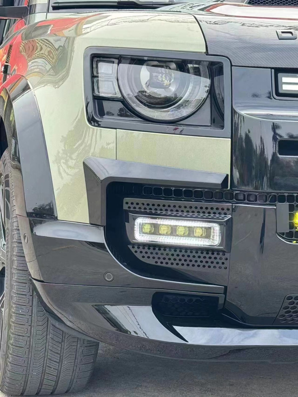 2PCS Pair Black Led Fog Lamp fits for Defender 110 90 130 L851 L663 ...