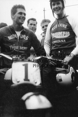 Triumph motorcycle Steve McQueen’s stuntman and friend Bud Ekins photo ...