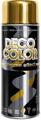 DECO COLOR PACK OF: GOLD CHROME EFFECT METALLIC MIRROR SPRAY PAINT ...