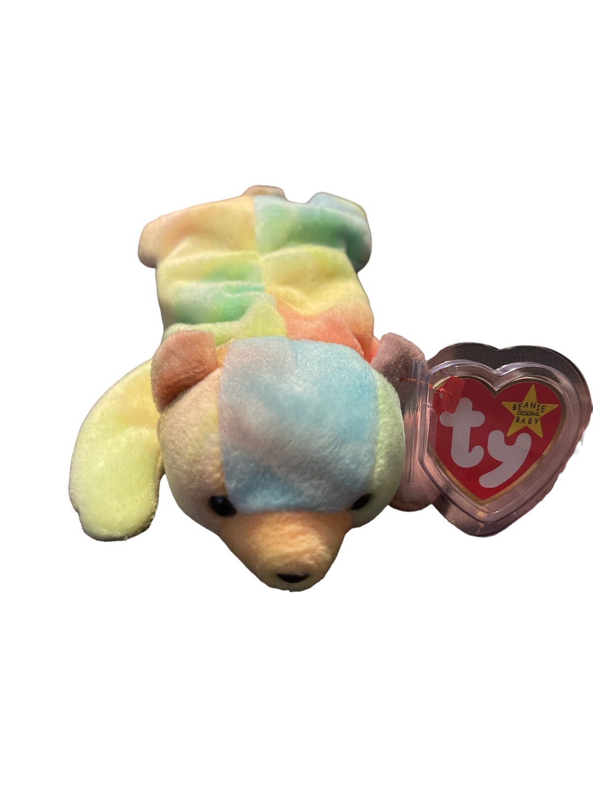 TY Beanie Babies Sammy The Tie Dyed Bear Sammy DOB 23.06.98 Soft Toy ...