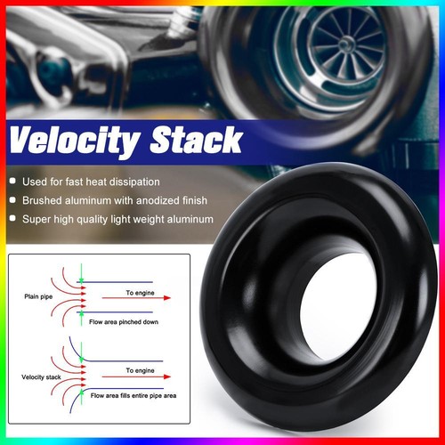 4" Inlet Car Bellmouth Velocity Stack Adapter Air Intake Turbo Horn ...
