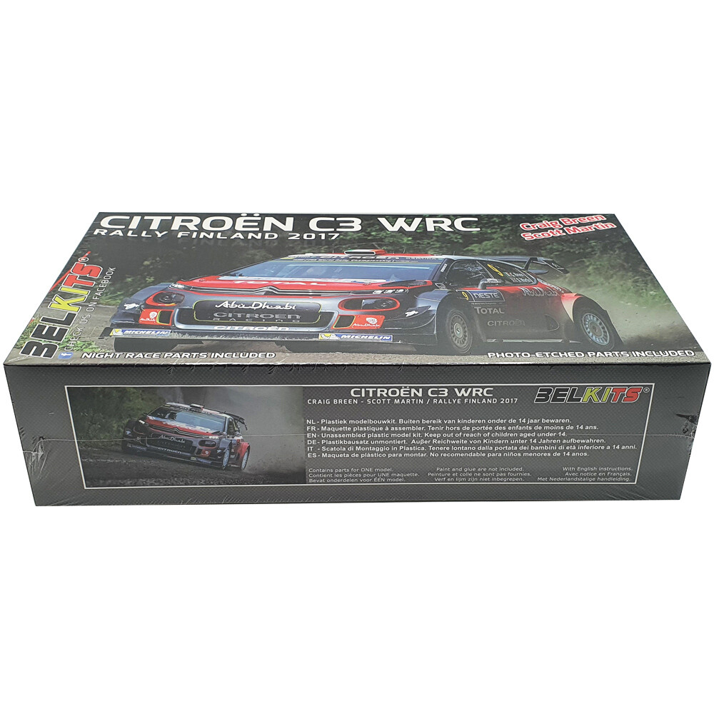 Belkits Citroën C3 WRC Finland 2017 Rally Car Model Kit BEL018 Scale 1/ ...
