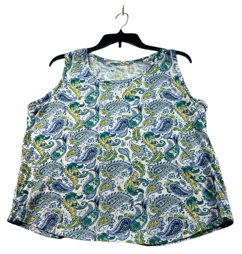 Blue Sol Tank Top Womens Size XL Multicolor Paisley Sleeveless | eBay