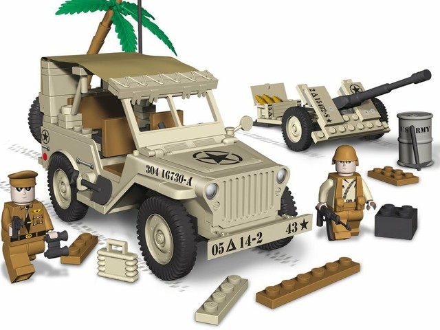 COBI Military Jeep Willys M38 With Cannon Building Set 2316 Retired for ...
