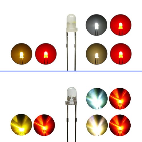 Duo LED 3mm Bi-color LEDs 2pin Lichtwechsel Beleuchtung Loks Wendezug ...
