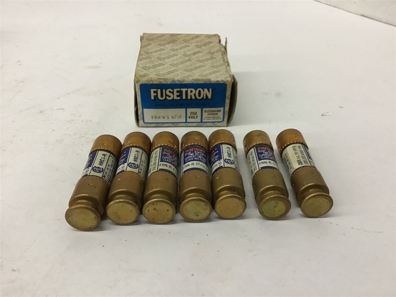 Fusetron FRN-R-1 6/10 Dual element Fuse 1 6/10 Amp 250 V Box of 10 | eBay