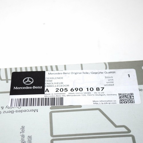 MB C W205 REAR RIGHT DOOR B-PILLAR OUTSIDE MOLDING A2056901087 | eBay ...