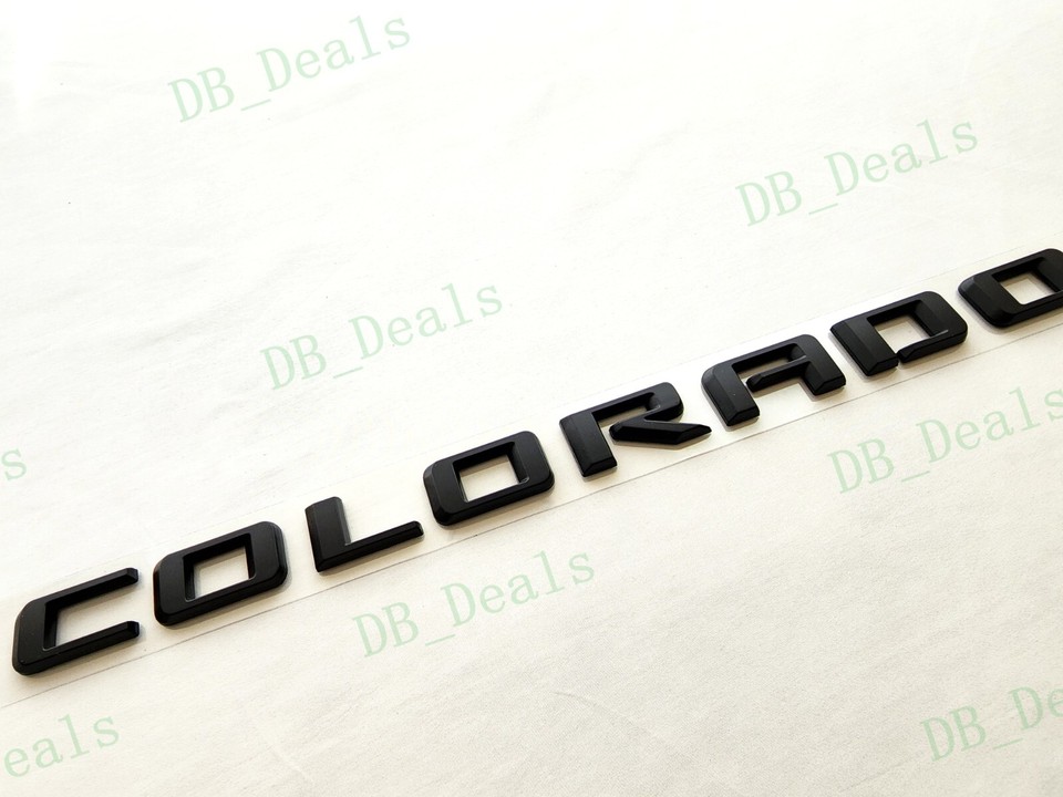 4PCS Matte Black Door Rear Colorado LT Emblems Letters Badges Fit 2023 ...